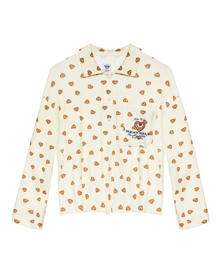 Heavenly Heartbreak Button-Down PJ Top